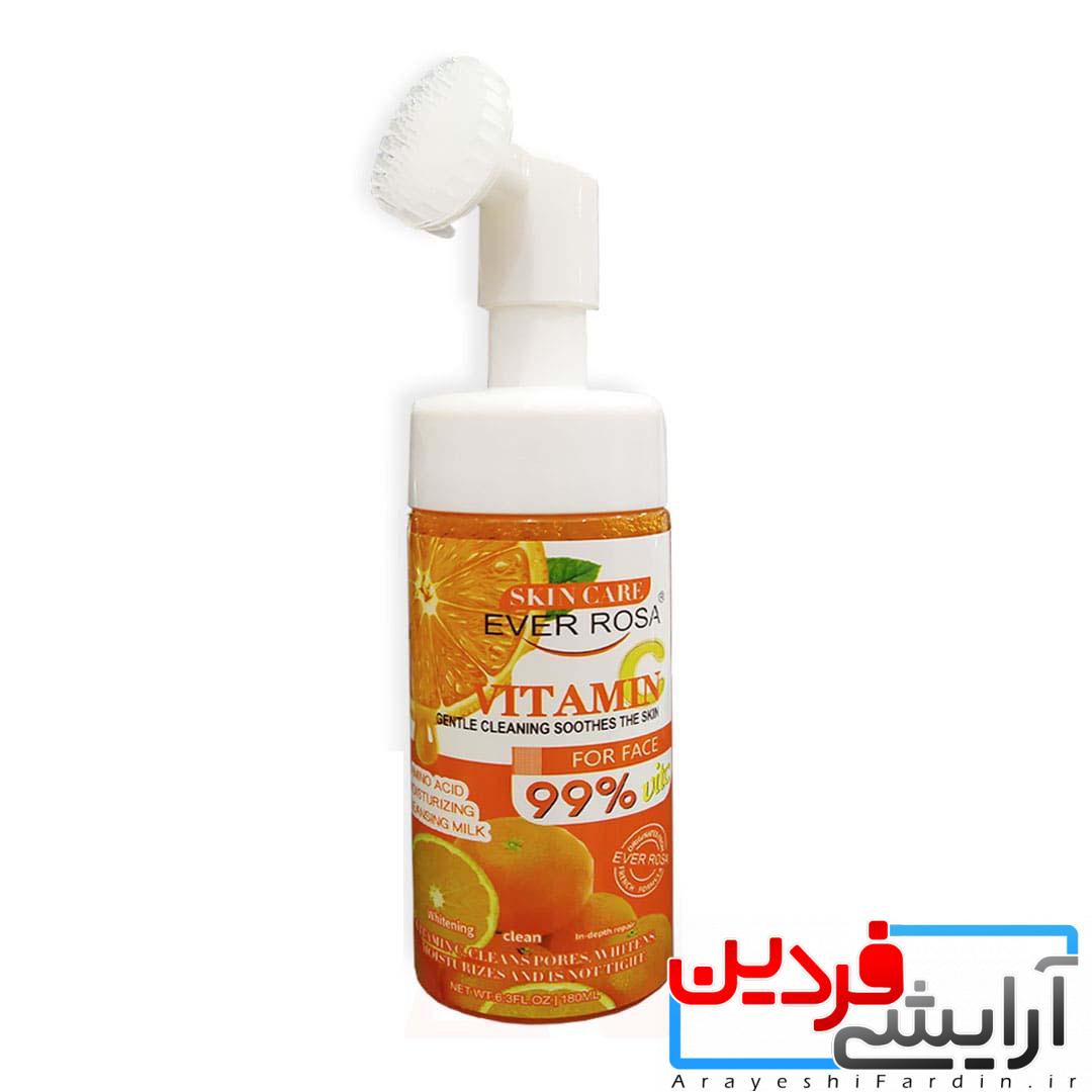 فوم شستشوی صورت Ever Rosa ویتامین سی - آرایشی فردین